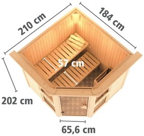 Interiérová finská sauna AMALIA 1 Lanitplast