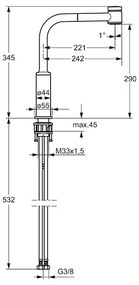 Hansa Kuchyňská dřezová baterie s vytahovací sprškou HANSARONDA 54912283