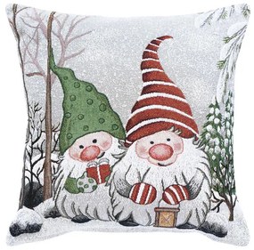 SCANquilt povlak MOTIV skřítci šedočervená 45 x 45 cm