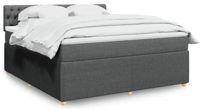Box spring postel s matrací tmavě šedá 180x200 cm textil 3289843