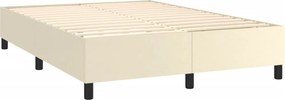 Box spring postel s matrací krémová 140x190 cm umělá kůže 3142721
