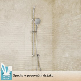 Mereo Mereo, Sprchová souprava, třípolohová sprcha, šedostříbrná hadice, horní držák sprchy, CB900F
