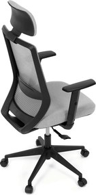Ergonomická kancelářská židle AURELIE - šedá síťovina