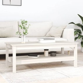 Konferenční stolek bílý 110x50x40 cm masivní borové dřevo,  814275 HangarStore.cz