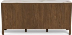 Komoda Southampton 160 cm bílý mramor/dub kouřový