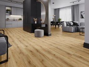 Mexen Beaver Creek vinylové panely 1227 x 187 mm LVT Dryback 2,5 mm, podklad PVC, 4 V-drážka, Dub - F1302-1227-187-255-4V1-01