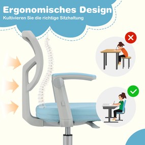 Costway Dětská psací židle s 41-52 cm výškově nastavitelný sedák