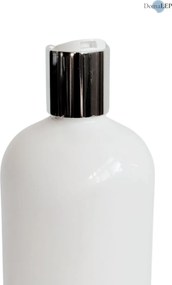 Dávkovač na mýdlo 500 ml bílý s bílo-stříbrným DISC TOP BELA
