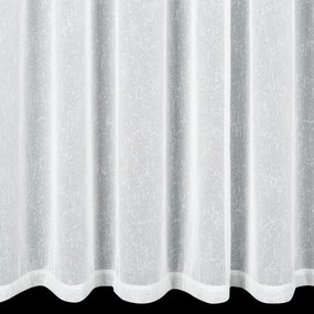 Bílá záclona se stříbrnou nití na kroužcích KELLY 300 x 250 cm