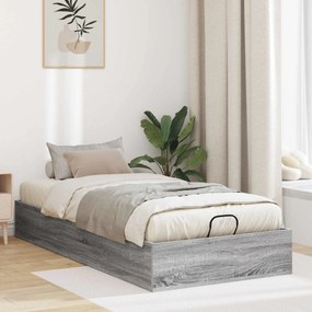 Ottoman postel Šedá Sonoma 80,5 x 200 cm Dřevěný materiál 3409266
