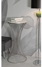 Designový odkládací stolek Zaibunissa 50 cm stříbrný