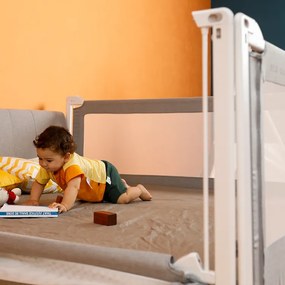 Zábrana na postel Monkey Mum® Popular - 160 cm - tmavě šedá - design