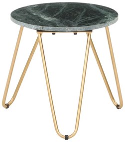 Konferenční stolek zelený 40x40x40cm pravý kámen mramorový vzor,  286444 HangarStore.cz