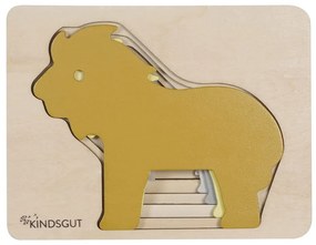 Dřevěné dětské puzzle Kindsgut Lion