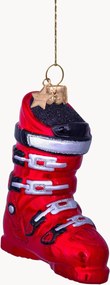 Ručně foukaná vánoční ozdoba Ski Shoe