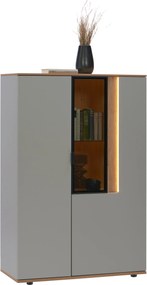 XXXLutz VYSOKÁ KOMODA, barvy dubu, světle šedá, 92,9/136,6/42 cm Dieter Knoll - Vysoké komody - 001770000720