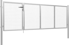 vidaXL Zahradní brána ocel 350 x 100 cm [144341] Barva: Zelená