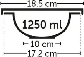 Flamingo Kena černá/stříbrná 1250ml / Miska pro psy s víkem