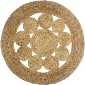 Kulatý koberec Lace 80 cm hnědý