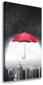 Wallmuralia Vertikální Foto obraz na plátně Deštník nad městem 50x100