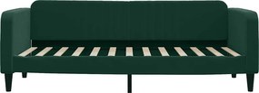 Válenda s matrací tmavě zelená 90 x 200 cm samet 3197041