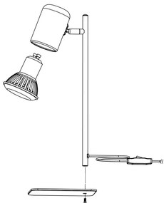 Eglo 98856 - LED Stolní lampa CEPPINO 1xGU10/4,5W/230V bílá