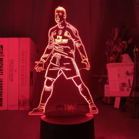 3D LED Lampička Cristiano Ronaldo pro fotbalisty