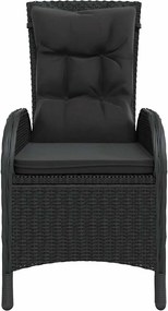 3dílný zahradní bistro set polyratan černý 3058548