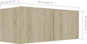 vidaXL 2dílný set TV skříněk dřevotříska [3079120] Barva: dub sonoma