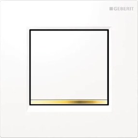 Geberit - Pneumatické ovládání splachování pisoárů Typ 30, bílá/pozlacená 116.017.KK.1