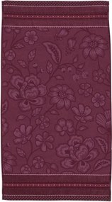 Pip Studio ručníky z bavlněného froté Jasmine Jacquard, tmavě růžové (Luxusní ručníky z bavlněného froté v designu Jasmine Jacquard v tmavě růžové)