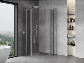 Mexen, Mexen Mist L Duo výklopný sprchový kout 120 x 120 cm, průhledný, chrom - 8A4L-120-120-01-00