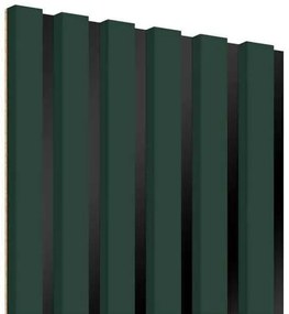 Akustické panely š. 120 cm na černé desce HDF - Lahvově zelená na černé desce