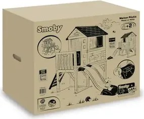 Smoby Domeček Life na pilířích se skluzavkou / od 2 let
