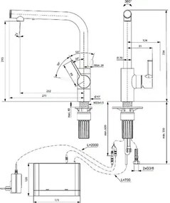 Ideal Standard Gusto - Dřezová baterie s dávkovačem mýdla | chrom