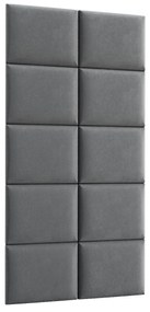 Set 10 čalouněných panelů Quadra 100x200 cm (šedá). 1051976
