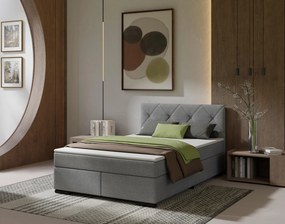 XXXLutz POSTEL BOXSPRING, 120/200 cm, antracitová MID.YOU - Jednolůžkové postele - 002784001208