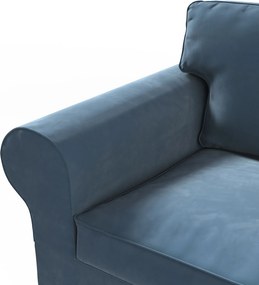 Potah na pohovku IKEA  Ektorp 2-místná, nerozkládací barva modrá látka lesklé, sametová