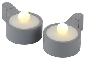 Sirius LED čajová svíčka s magnetickým stojánkem Amalia Black (sada 2 ks)