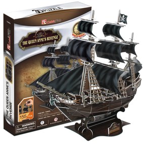 CubicFun - Puzzle 3D The Queen Anne's Revenge - 155 dílků