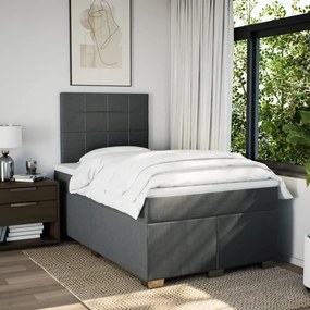 Box spring postel s matrací tmavě šedá 120x190 cm textil 3292728