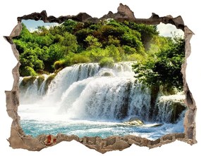 Wallmuralia Nálepka fototapeta 3D výhled Vodopád Krka 95x64 cm