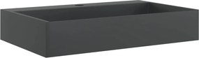 Umyvadlo 60x38x11 cm minerální/mramorový kompozit černé 155980
