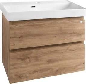 Aqualine Altair - Umyvadlová skříňka 76x60x37 cm, dub emporio AI388