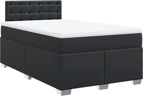 Box spring postel s matrací černá 120x190 cm umělá kůže 3286112