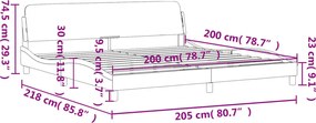 vidaXL Rám postele s čelem 200x200 cm umělá kůže [373258] Barva: Hnědá