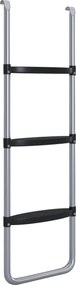 SPORTNOW Ocelový Trampolínový Žebřík 3 nebo 2 Kroky s Širokými Stupni a 2 Háky, Nosnost 120 kg, 110x32 cm, Stříbrný