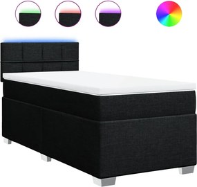 Box spring postel s matrací černá 100 x 200 cm textil 3288101