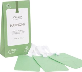 SCANquilt vonná karta 3 ks harmony zelinkavá 6,4 x 9,8 cm