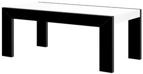 Konferenční stolek TIVOLI (bílá lesk/černá lesk)